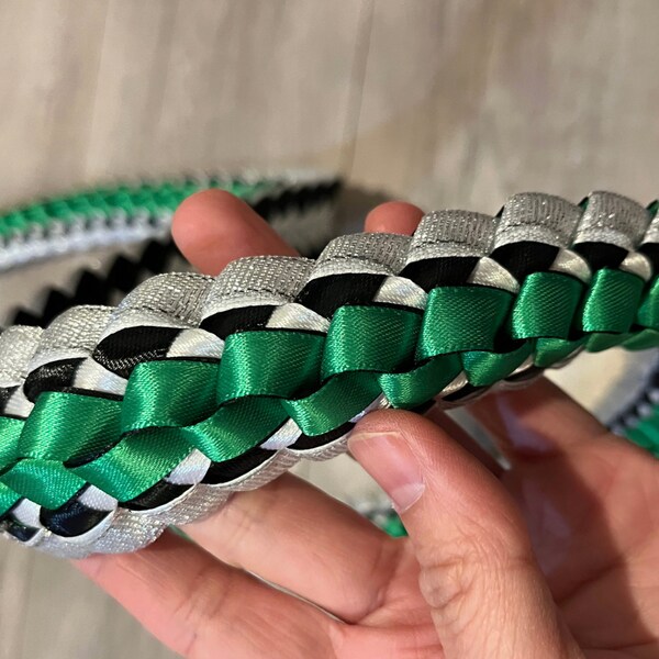 Choose Your Colors Plain Triple Tri-color Ribbon Graduation Lei Tied ...