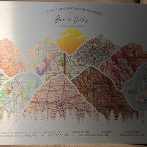 Personalized Long Distance Family Maps on Wood: 3-5 Locations, Custom ...