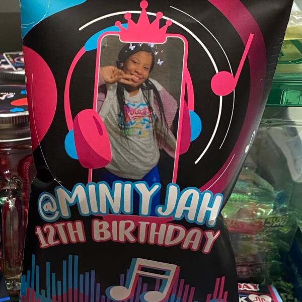 Editable Musical Chip Bag Template, Musical Favor Bag, Musical Birthday ...