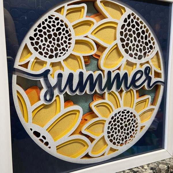 3D SUMMER SVG - Summer Shadow Box Svg - for Cricut- for Silhouette - Etsy