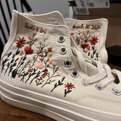 Custom Embroidered Converse High Tops/ Custom Converse Chuck - Etsy