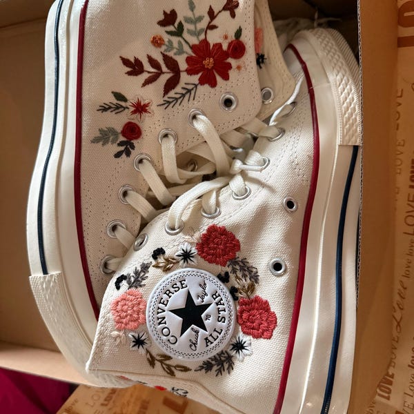 Embroidered Converse/ Converse Custom Constellation Embroidery ...