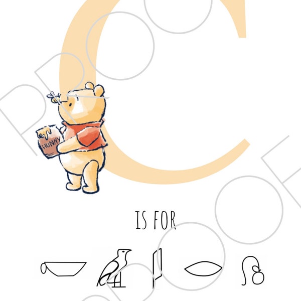 Winnie the Pooh Personalised Name Print | Winnie the Pooh Nursery | New ...
