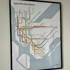 New York City Subway Map / NYC / Minimal Poster Print / Subway Style ...