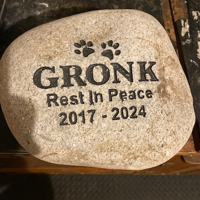 Family Tree Written in Stone Custom Carved River Rock Garden Decoration ...