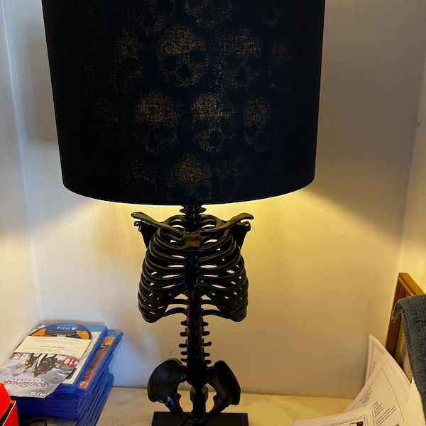The Skeleton Table Lamp by the Blackened Teeth | Ribcage Lamp | Gothic ...