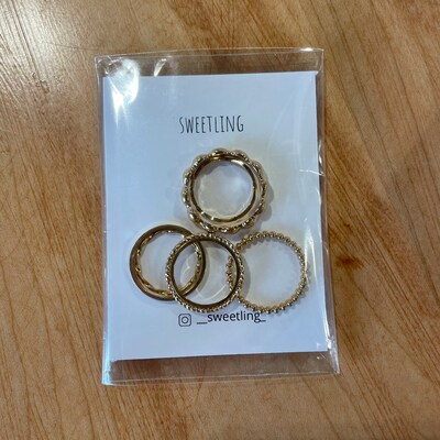 7pcs Minimal Gold Stackable Rings Stackable Delicate Ring Set Gold ...