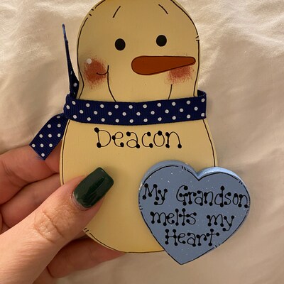 Family of 4: Snowmen Family Ornament Our First Christmas as a - Etsy