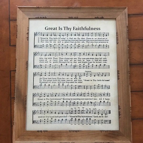 Great is Thy Faithfulness Hymn Sheet Music - Church Sheet Music ...
