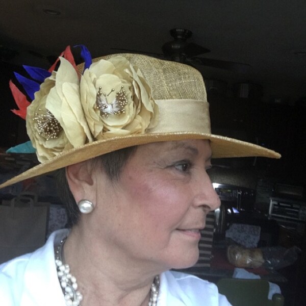Bronze and Gun Metal Sequined Tear-drop Fascinator With Two-toned ...