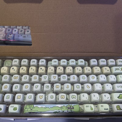 Kawaii Gaming Anime Chiikawa Usagi Inspired Keycaps PBT 132 Set MOA ...