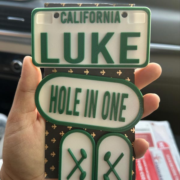 Personalized Mini License Plate Set for Cozy Coupe: 3D Printed Ride-on ...