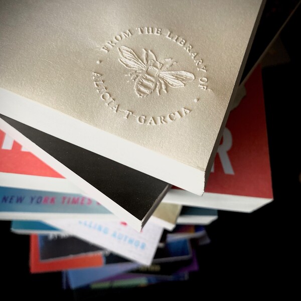 Bee Book Embosser Personalized | Bee Library Embosser Stamp | Rubber ...