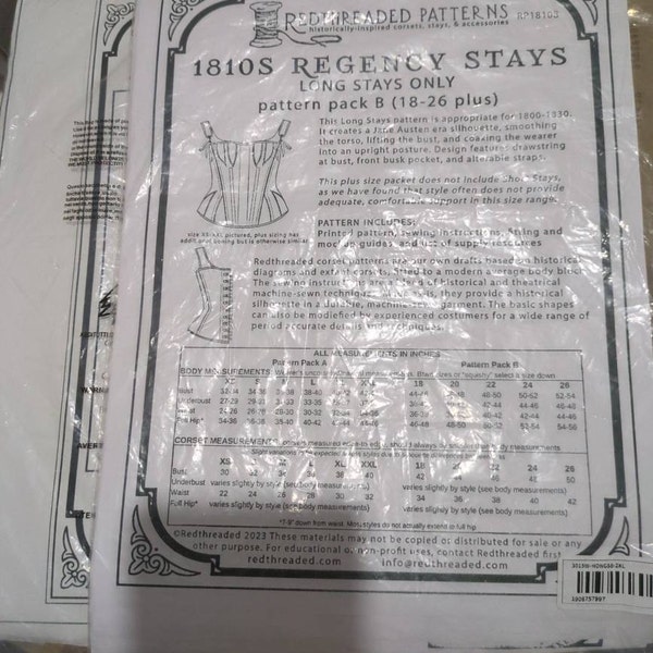 1880s Corset PDF Pattern - Size Pack A (XS-XXL) - Etsy