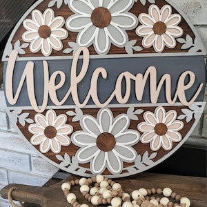 Hello Honey Bee Sign, Digital Download, Round Door Hanger, Summer Sign ...