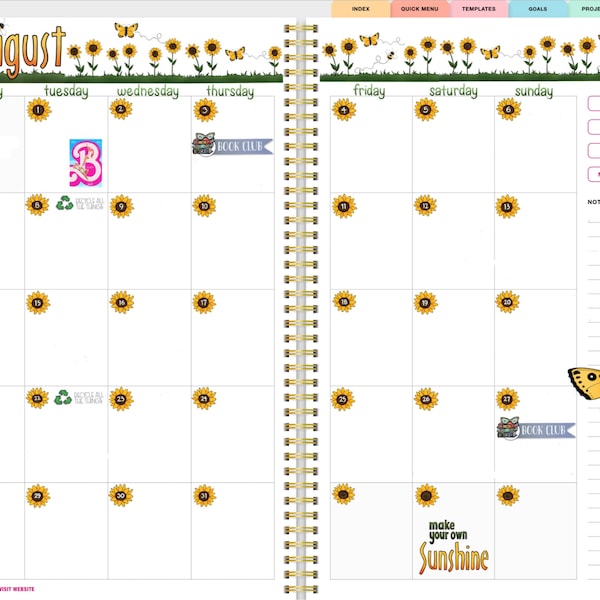 Bill Reminders Digital Planner Stickers - Payment Scheduling Calendar ...