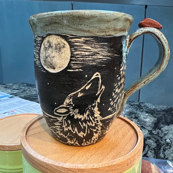 Wolf Mug (made to Order) - Etsy