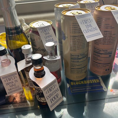 Sip Sip Hooray Mini-alcohol Bottle Tags for Bachelorette Parties Bridal ...