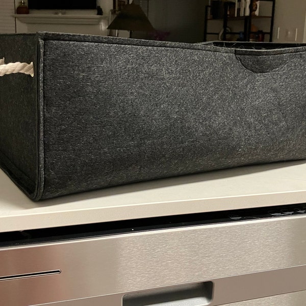 Felt Storage Box / Felt Storage Basket / Long Strong Storage Basket ...