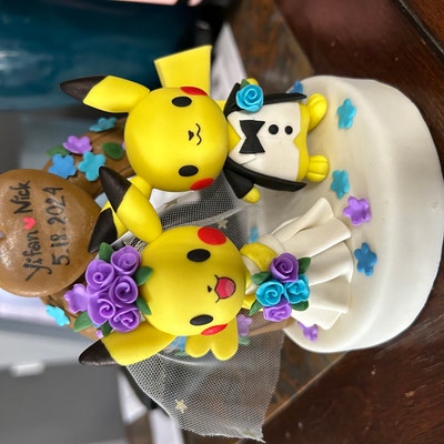 Eevee Couple: Umbreon X Sylveon Wedding Cake Topper Handmade Clay ...