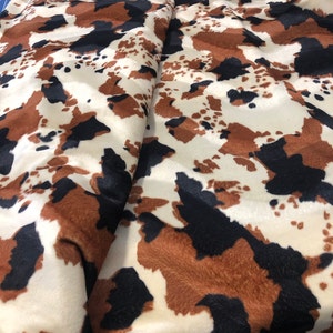 Brown Tan Cow Velboa Faux Fur Fabric - Sold by the Yard - 58"/60" - Etsy