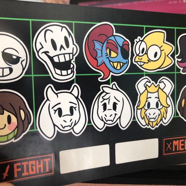 Undertale Sticker Sheet - Etsy