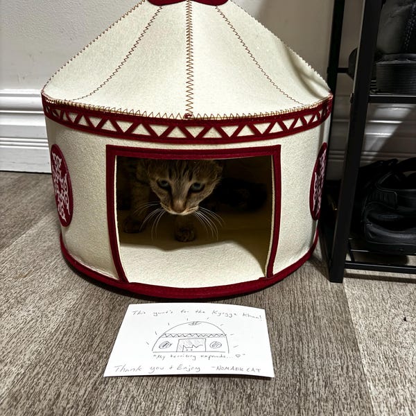 Nomadic Cat Yurts ~ Cozy Felt Yurt for Cats ~ Unique, Stylish Cat House ...