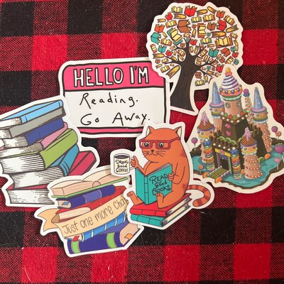 Random Book Lover Stickers, Book Lover Stickers, Book Stickers, Book ...