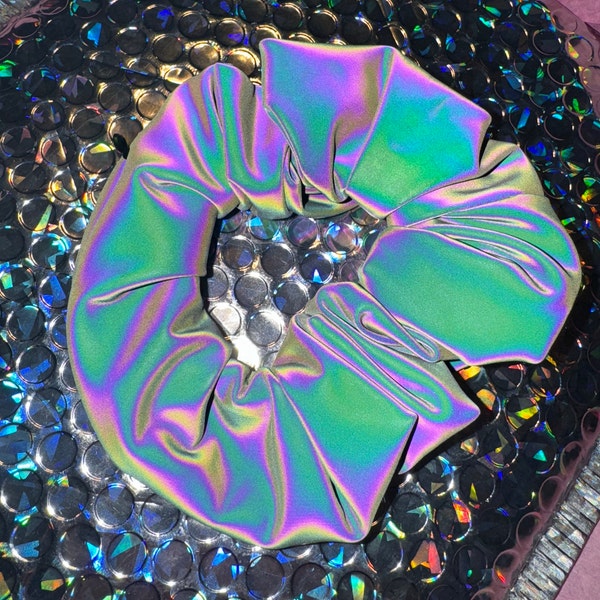 Reflective Scrunchy With Hidden Pocket Zipper Stashie Stash Scrunchie ...