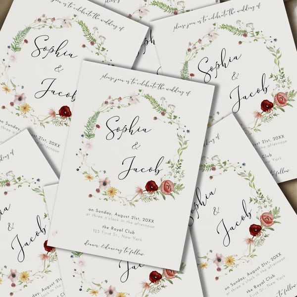 Wedding Invitation Mock Up, Greeting Card Mock Up, Invite Mockup, 5x7 ...