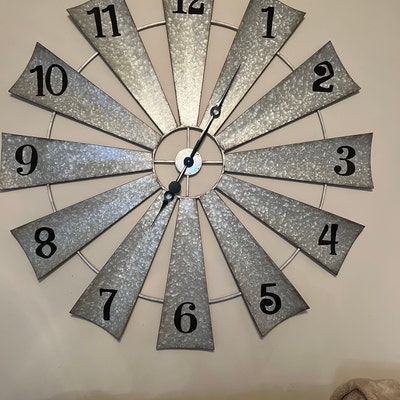 Large Wall Clock Kit With Raised Numbers Pallet Clock DIY Spool Clock ...