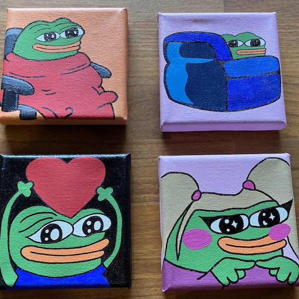 Peepocomfy | Peepo Painting | Canvas Painting | Meme Frog | Twitch ...