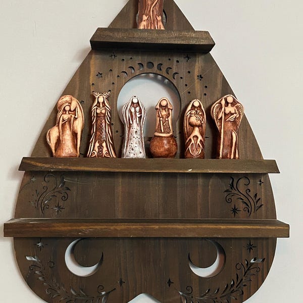 God Statue Goddess Statue Wicca Travel Set Mini Statue/ Set for Altar ...