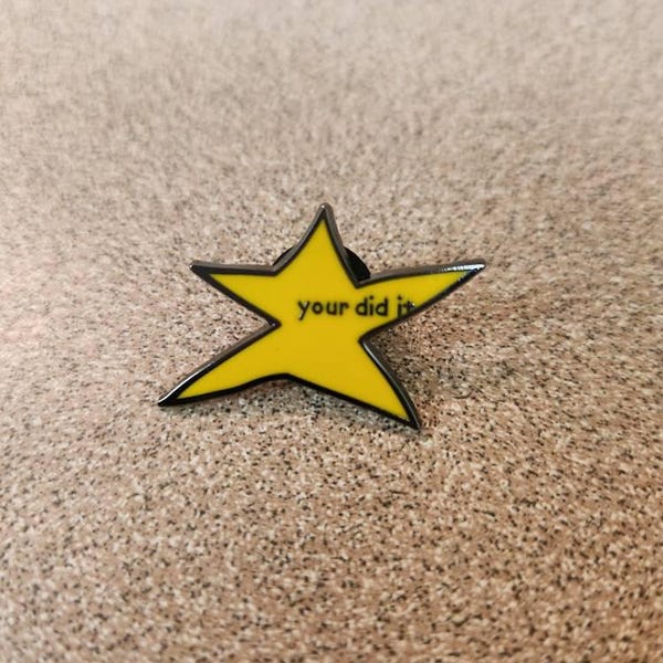 Gold Star Pin Your Did It Enamel Pin - Funny Gift Under 5 Dollars ...