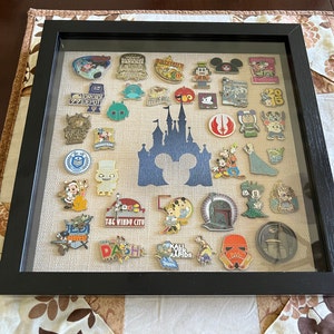 Custom Disney Castle Pin Display Shadow Box - Etsy