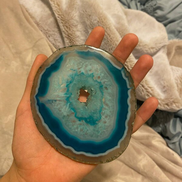 Extra Large Size TEAL, BLUE, TURQUOISE Brazilian Agate Slice With No ...