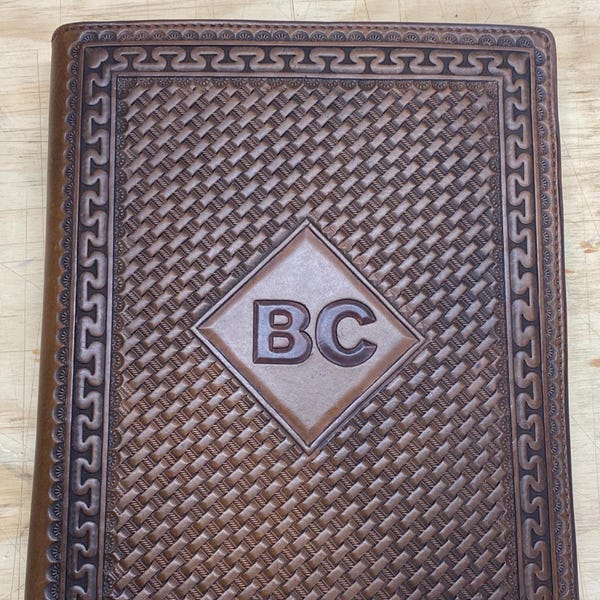 Hand Tooled Leather Day Planner - Etsy