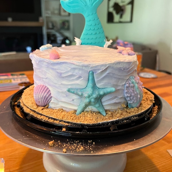 Hard Candy Edible Sugar Shells - Very Detailed - Cupcake or Cake Topper ...