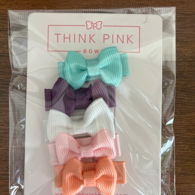 PICK 5 Baby Toddler Snap Clip, Baby Bows, Mini Bow Hair Clips, Baby ...