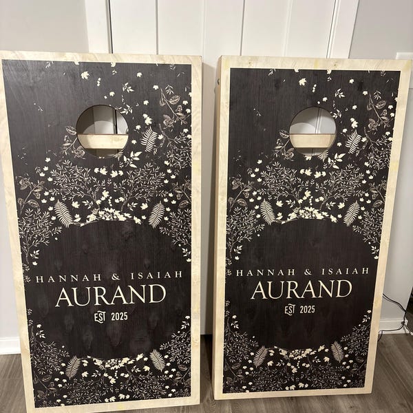 Personalized Wedding Desert Chic Tabletop Cornhole Set With Bags ...