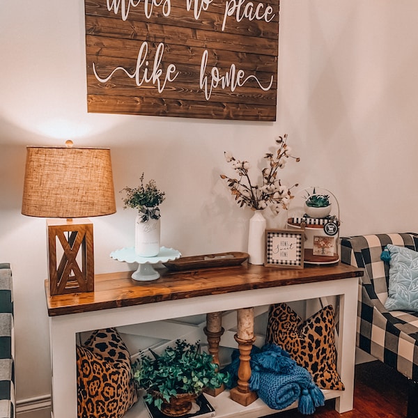 Side Table Solid Wood Modern Farmhouse Console Entryway Table, Dining ...