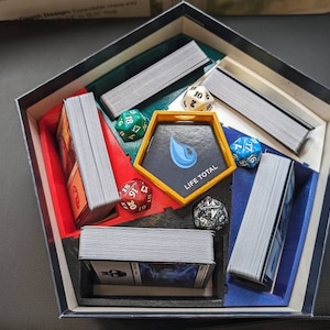 MTG EDH Commander Deck Box W/ Toploader Slot for Stanley Tool Box ...