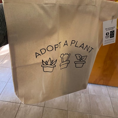 Adopt a Plant Tote Bag, Choose Size and Color - Etsy