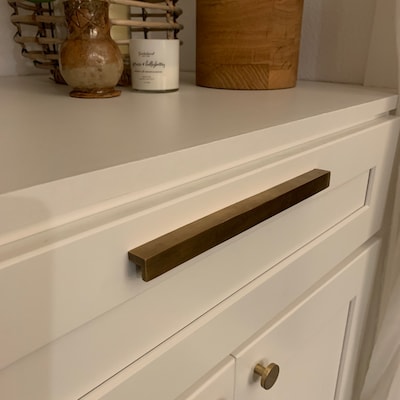 L Shaped Solid Brass Kitchen Drawer Handles. This Style is Available in ...