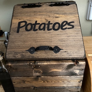 Mini Wooden Potato Bin / Vegetable Storage / Vegetable Box Wooden ...