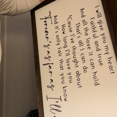 3d Wood Framed Custom Song Lyrics Sign Jason Aldean You Make It Easy ...