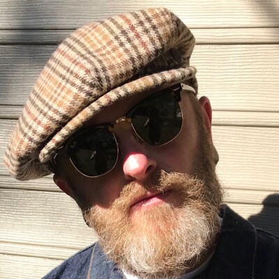 The it Cap 1910s / 1920's Style Flat Cap With Box Pleated Top Made to ...