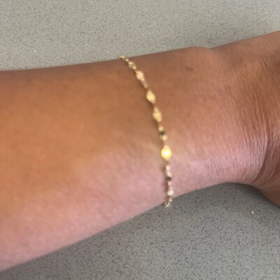 14K WHITE GOLD ANKLET 2.0MM Wide Double Curb Link 10 Inch Spring Ring ...