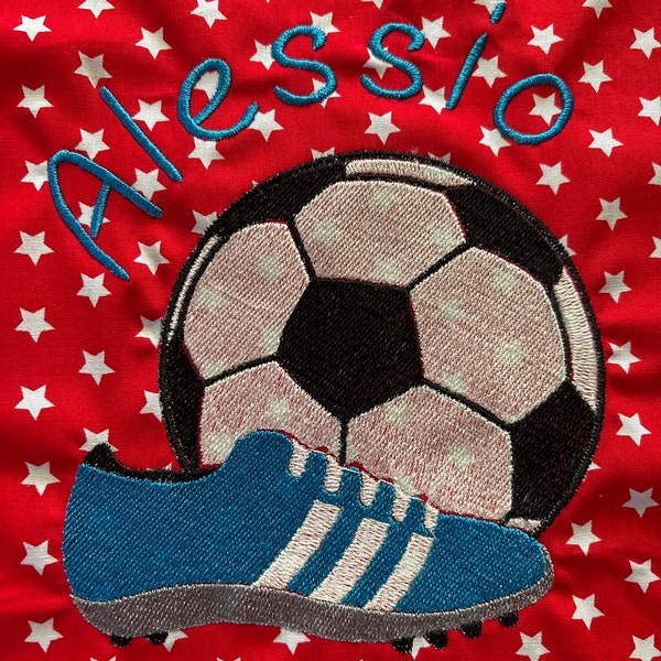 Football Ball and Boots Embroidery Design. Machine Embroidery Soccer ...