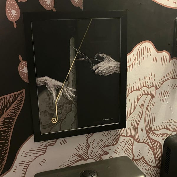 Thread of Life Ancient Greek Mythology Art Print, Gold Foil Embellished ...